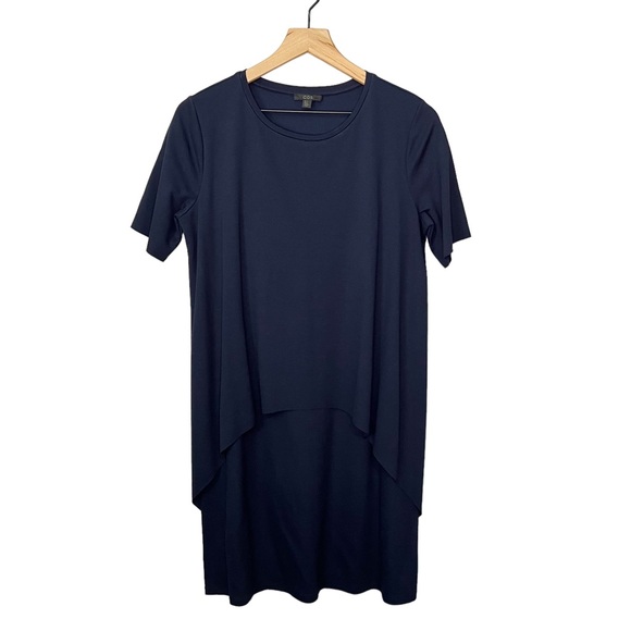 COS | Dresses | Cos Circle Cut Layer Short Sleeve Dress In Blue S ...